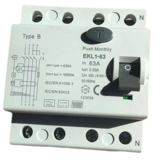32 Amp 40 Amp 63 Amp RCD Bộ ngắt mạch ba pha 415V